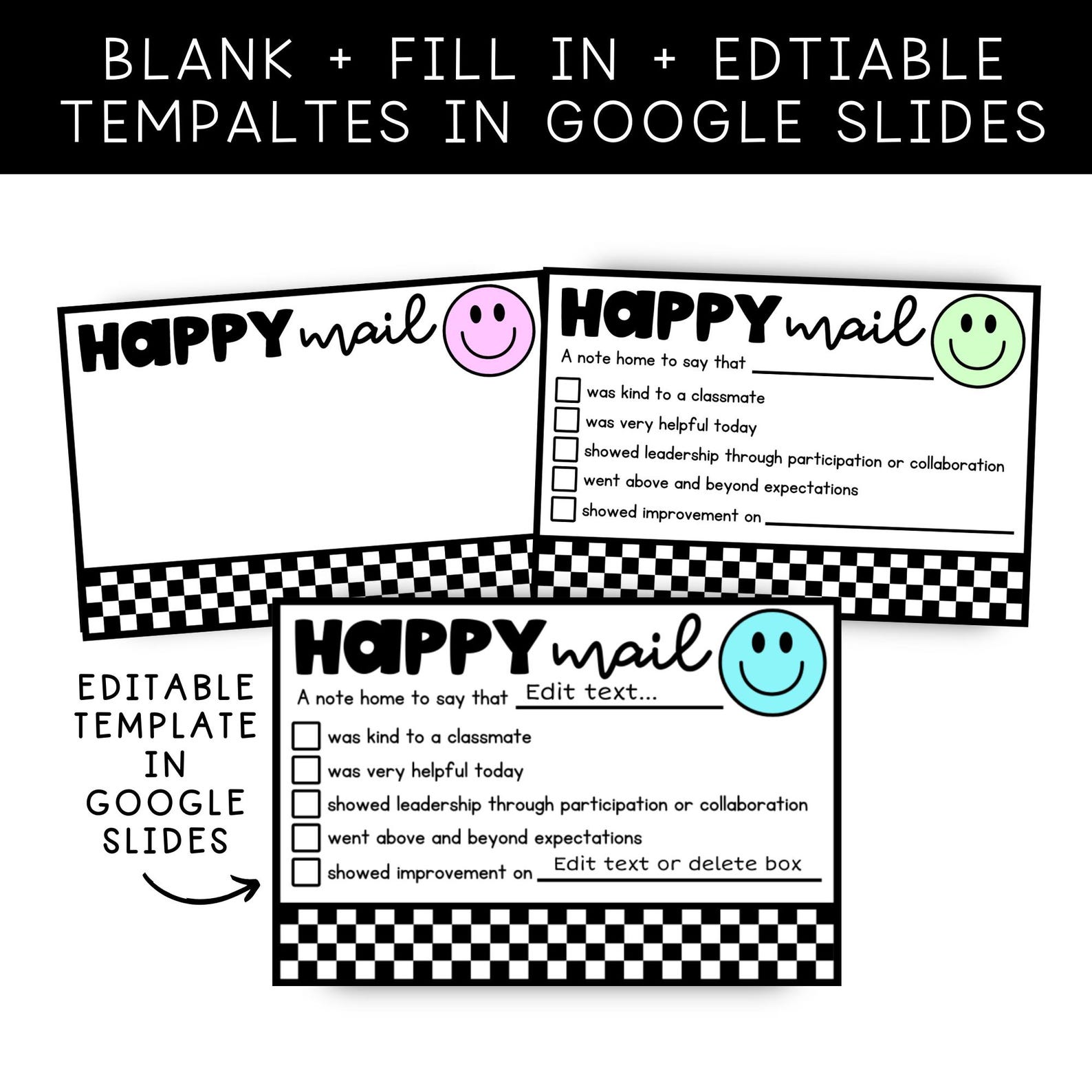 Student Recognition Notes | Google Slides Templates | Positive Behavior ...