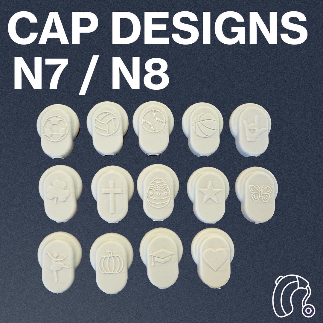 Custom Cochlear Implant Headpiece Caps (set of 2) - Cochlear N7/N8 ...