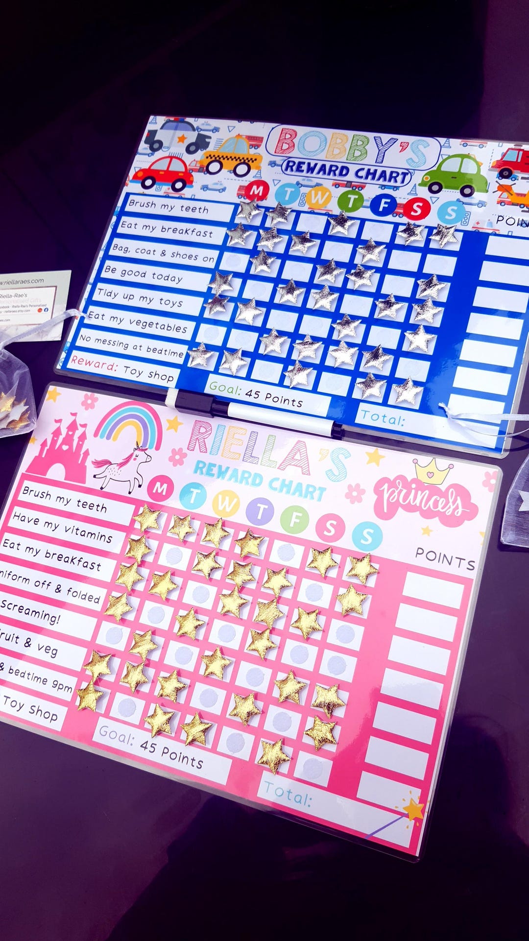 Childrens Personalised Reward Chart, Learning Chart, Behaviour Chart ...
