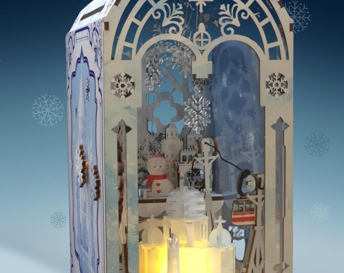 Winter Wonderland Shadow Box – Handmade Christmas Display With Lights ...