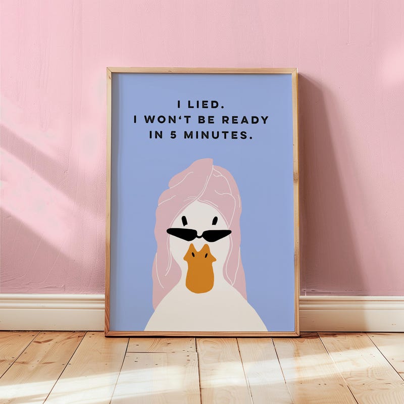 Duck Poster Funny - Etsy