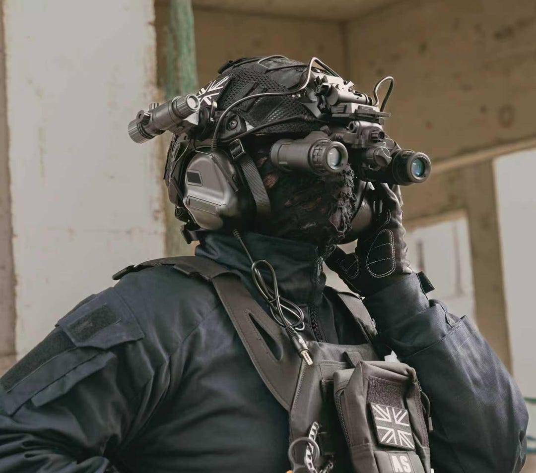 Real Monocular NVG & Headset Tactical Helmet, Multi-color Shell Options ...