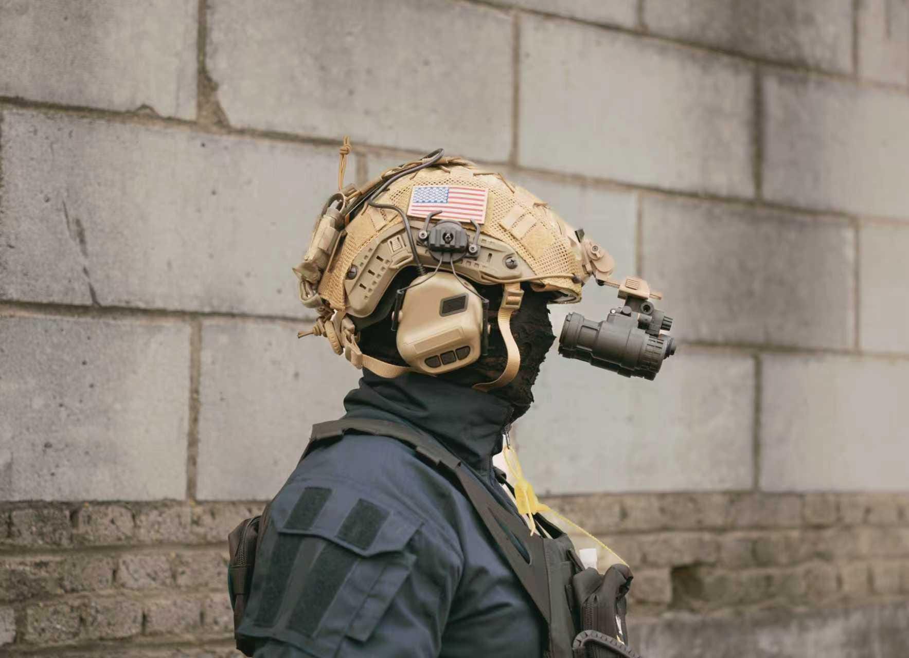 Full Tactical Helmet Set With Goggles Mask Headset, Airsoft Wargame ...