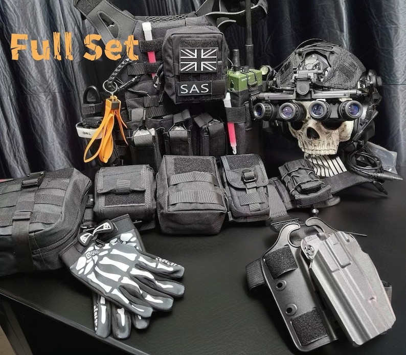 Tactical SAS Ghost Mask Cosplay Costume Set - Etsy