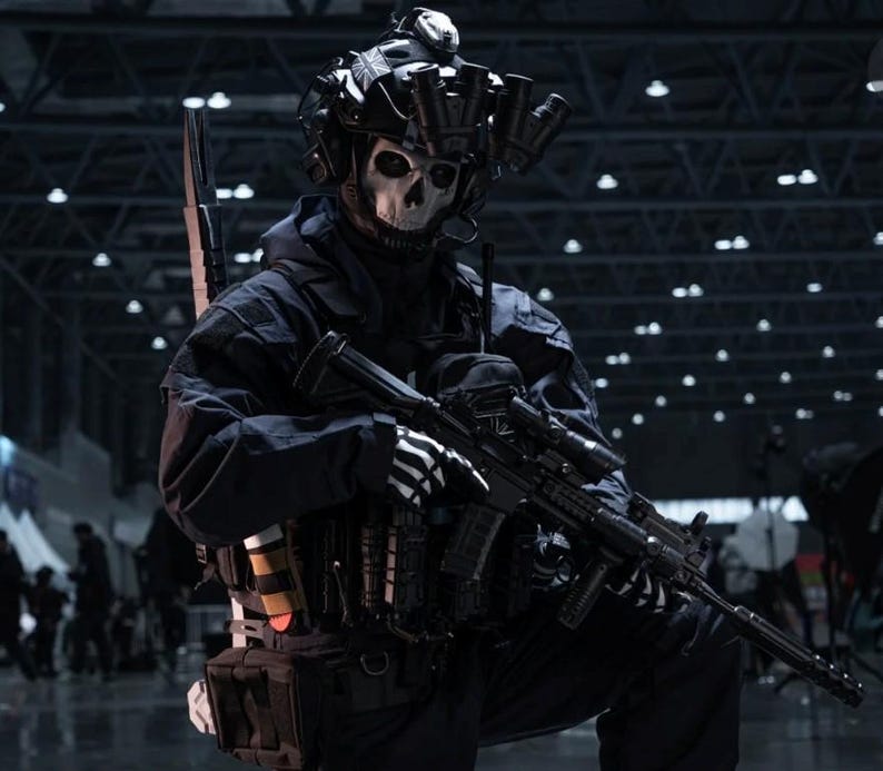 Tactical SAS Ghost Mask Cosplay Costume Set - Etsy