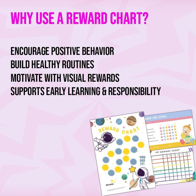 Printable Reward Chart for Kids | Toddler Behavior & Routine Chart ...