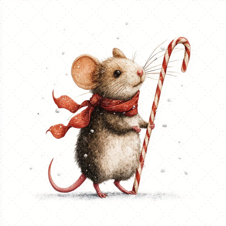 Woodland Christmas Animals Clipart, Winter Forest PNG Set - Etsy