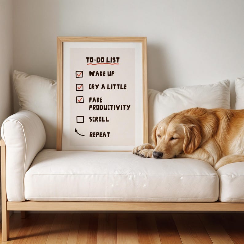 Funny to Do List Wall Art | Office Decor | Printable Productivity Quote ...