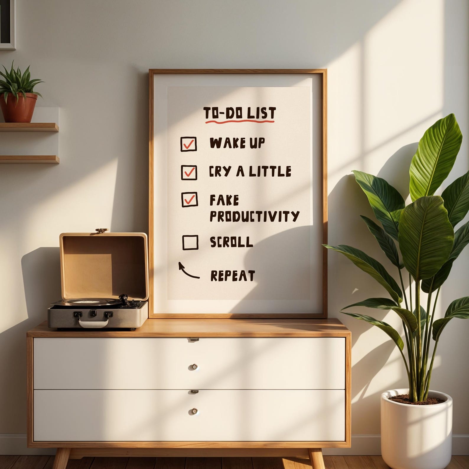 Funny to Do List Wall Art | Office Decor | Printable Productivity Quote ...