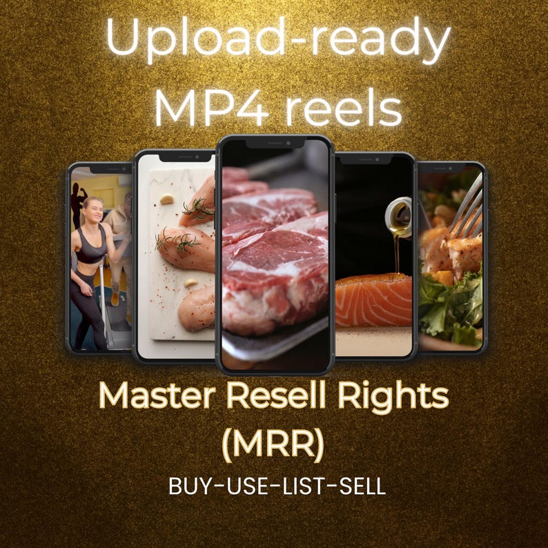 Protein Reels Bundle: 330+ Faceless Videos, PLR Resell Rights (digital ...