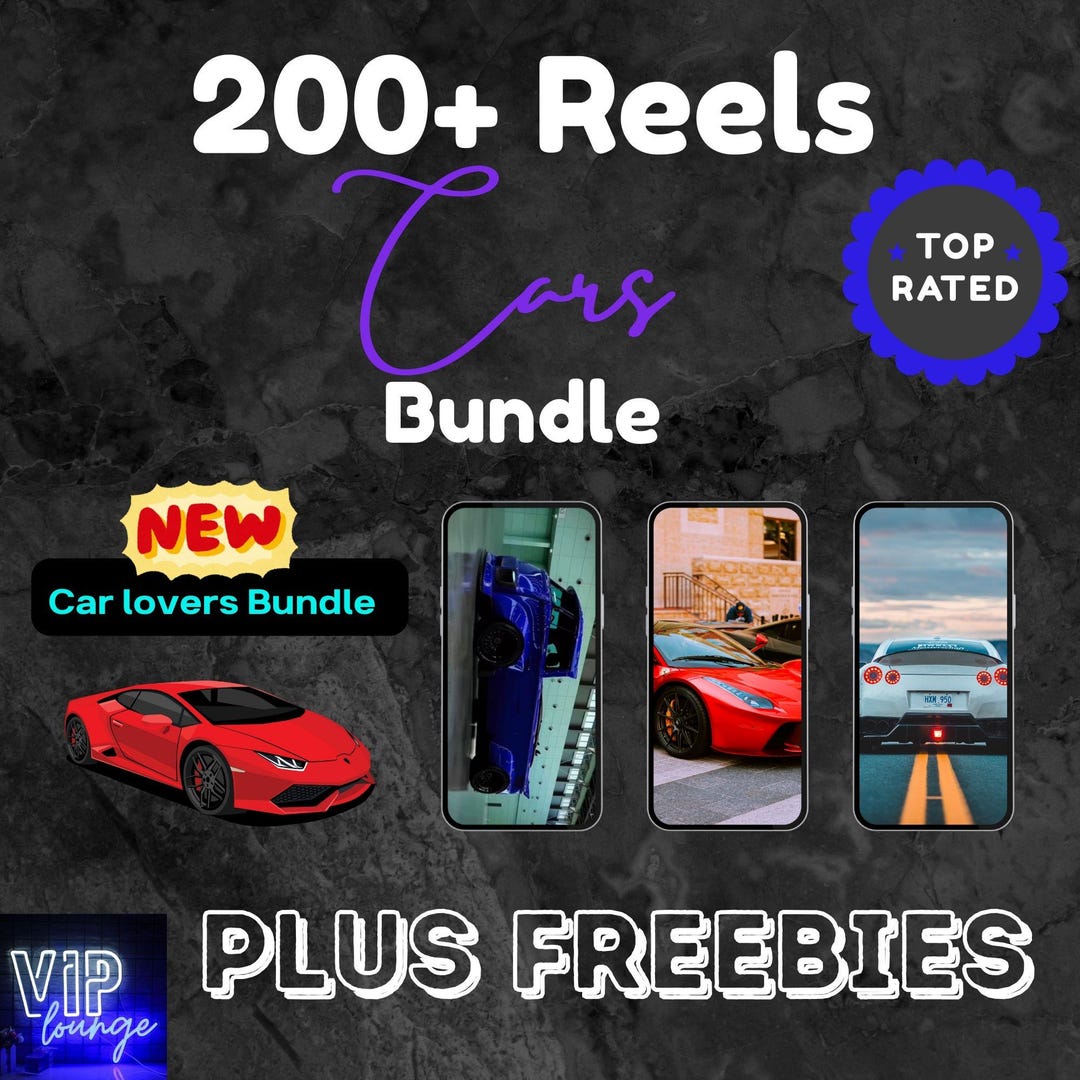 200+ Viral Car Reels Bundle | High-octane Automotive Content for Reels ...