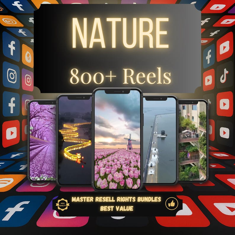 Nature Reels Bundle: 800+ Tiktok, Instagram, Youtube (capcut-ready ...