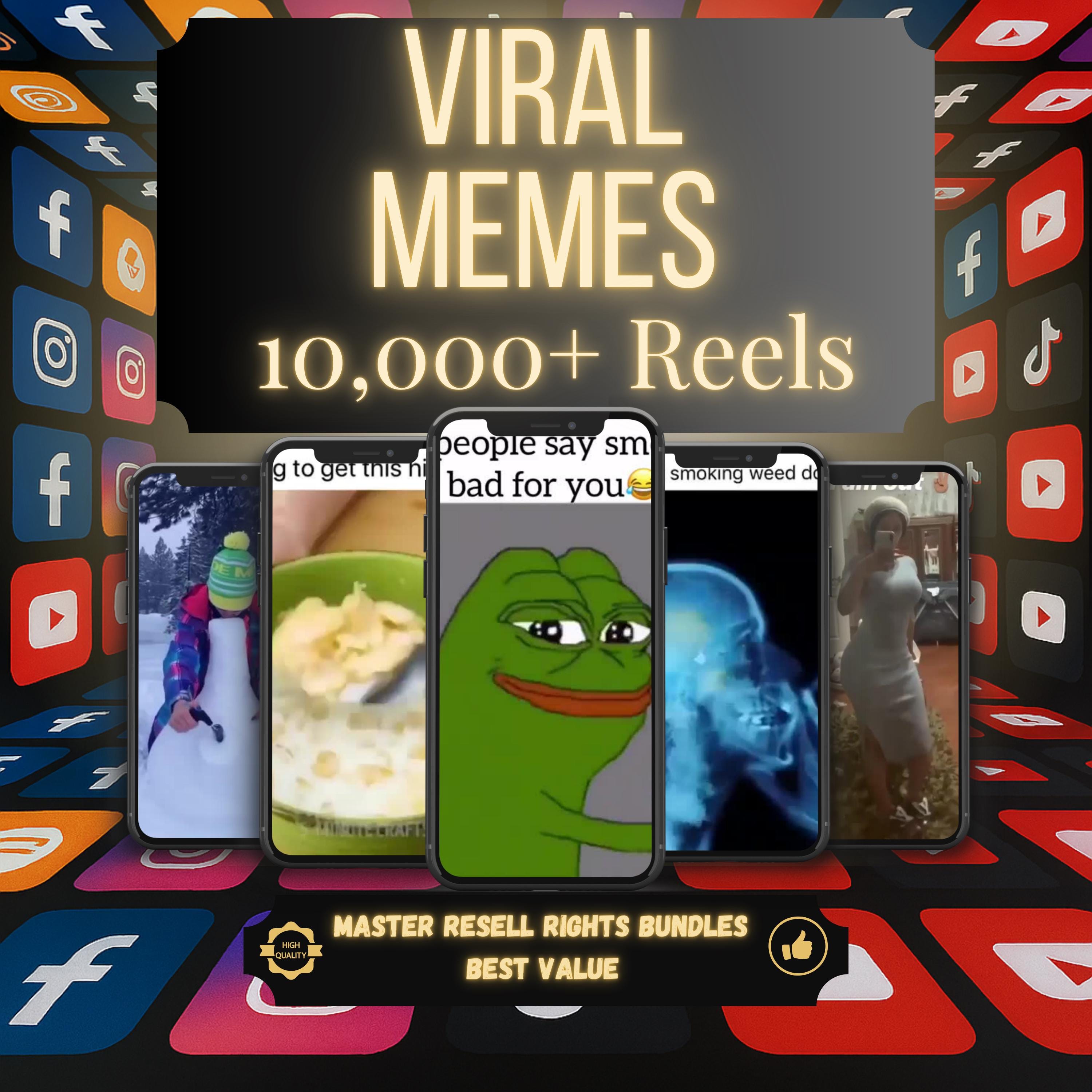 Viral Meme Reels 10,000+ Social Media Content Videos - Etsy
