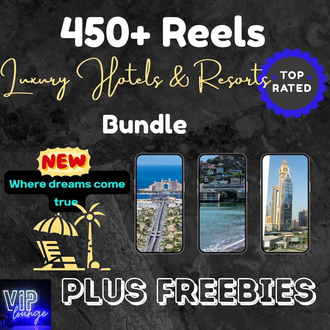 450+ Luxury Hotels | Resorts Reels Bundle | Stunning Travel & Lifestyle ...