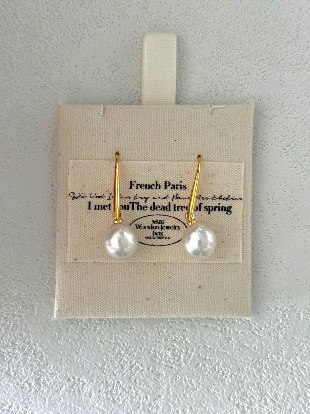Edison Pearl Drop Earrings: 18K Gold Plated Sterling Silver Hooks - Etsy