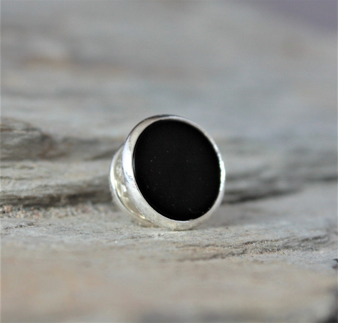 12mm Black Onyx Tie Pin - Etsy