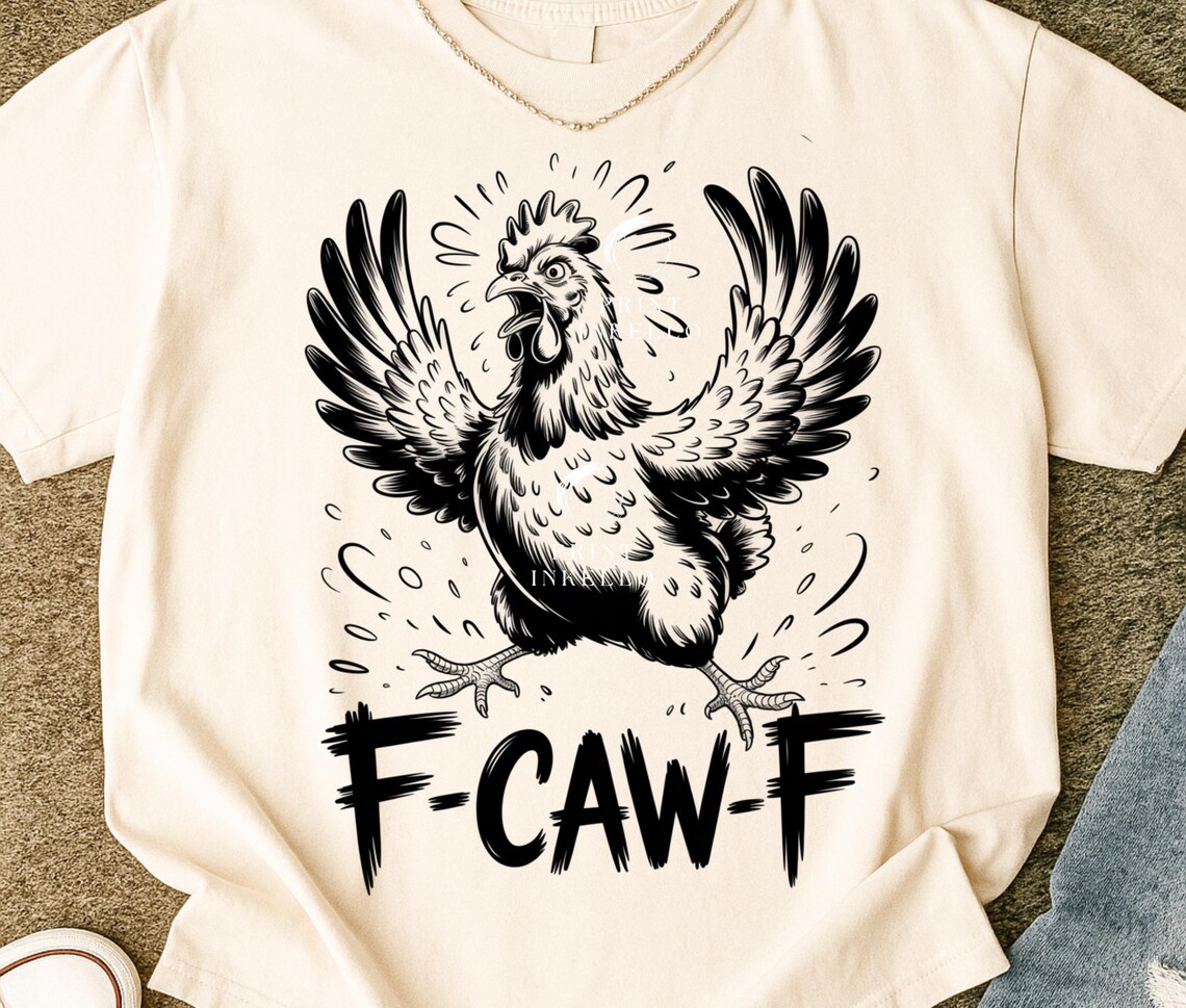 F-caw-f Chicken Funny PNG Bundle, Crazy Rooster Meme Png Screaming Hen ...