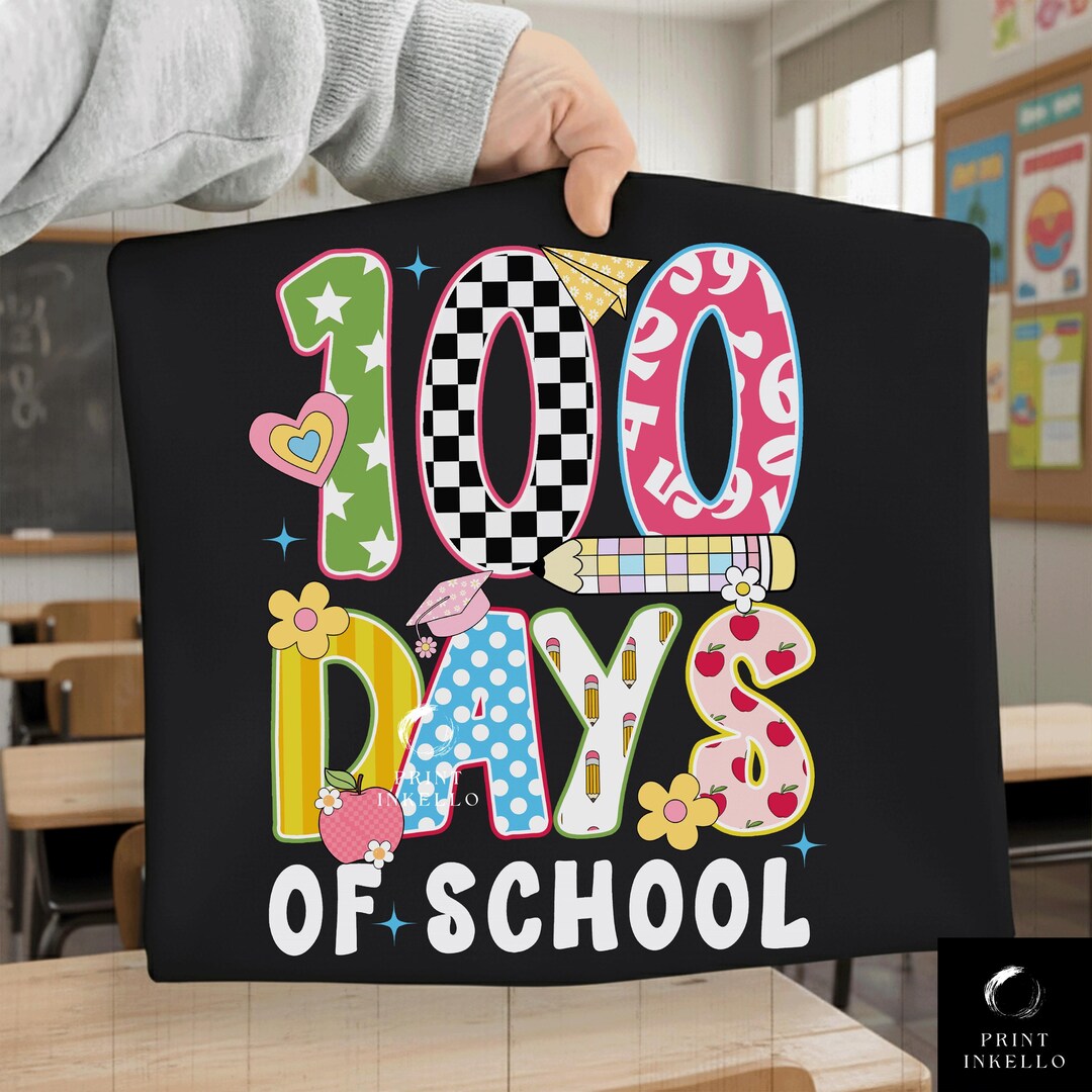 100 Days of School PNG, Preppy Coquette Bow Sublimation, Teacher 100 ...
