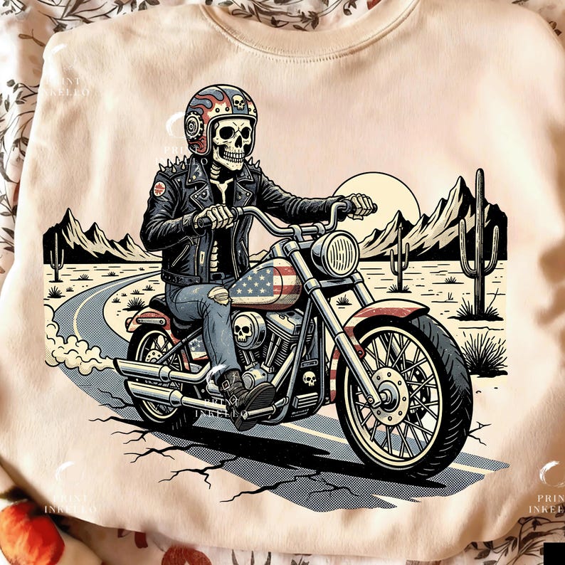 Motorcycle Png , Biker Png , Skeleton Bike Ride Png Shirt , Motorbike ...