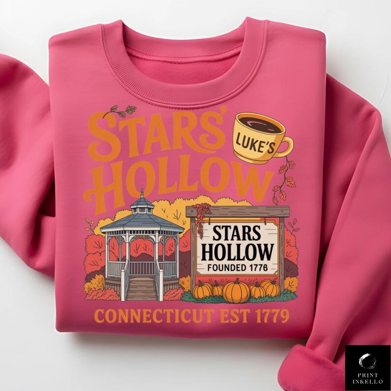 Stars Hollow Fall PNG , Fall Autumn Png, Cozy Autumn Png, Coffee Png ...