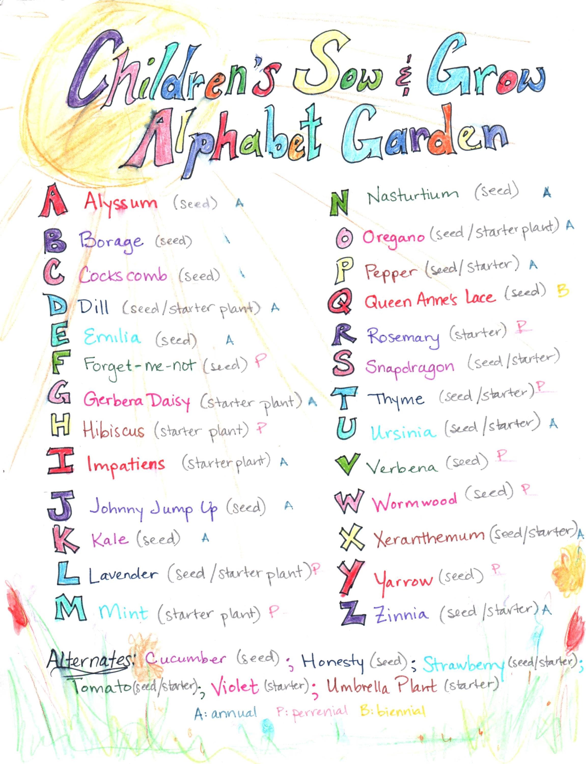 Children's Sow and Grow Alphabet Garden, Gardening With Kids, Crafting ...