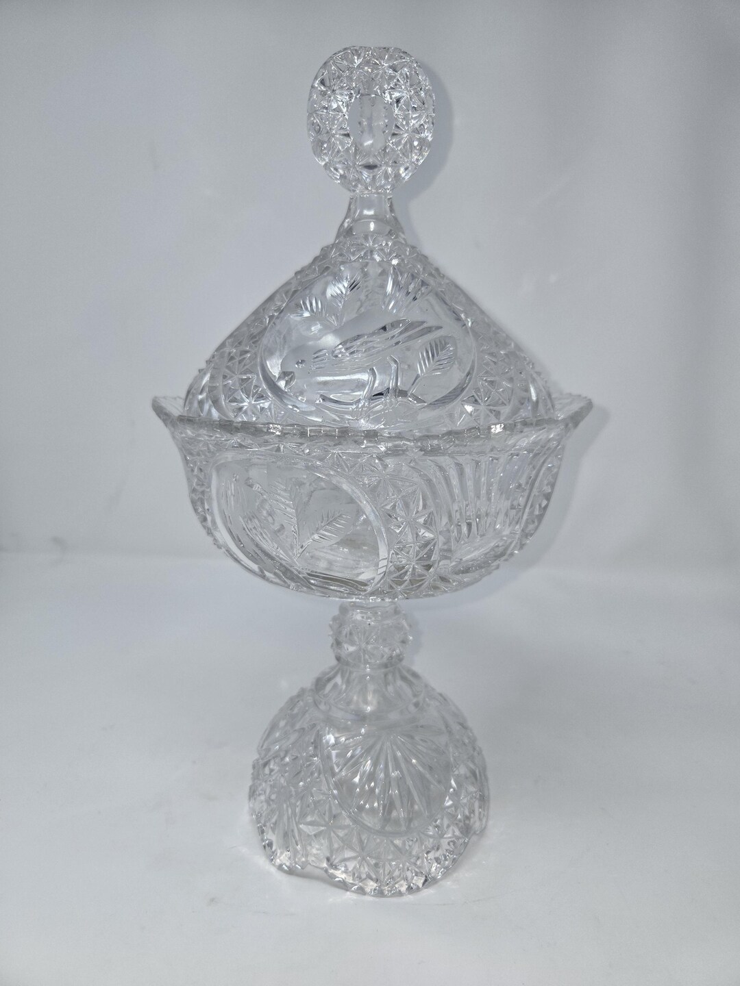 Vintage Hofbauer Byrdes Crystal Candy Dish: German Lead Crystal Compote ...