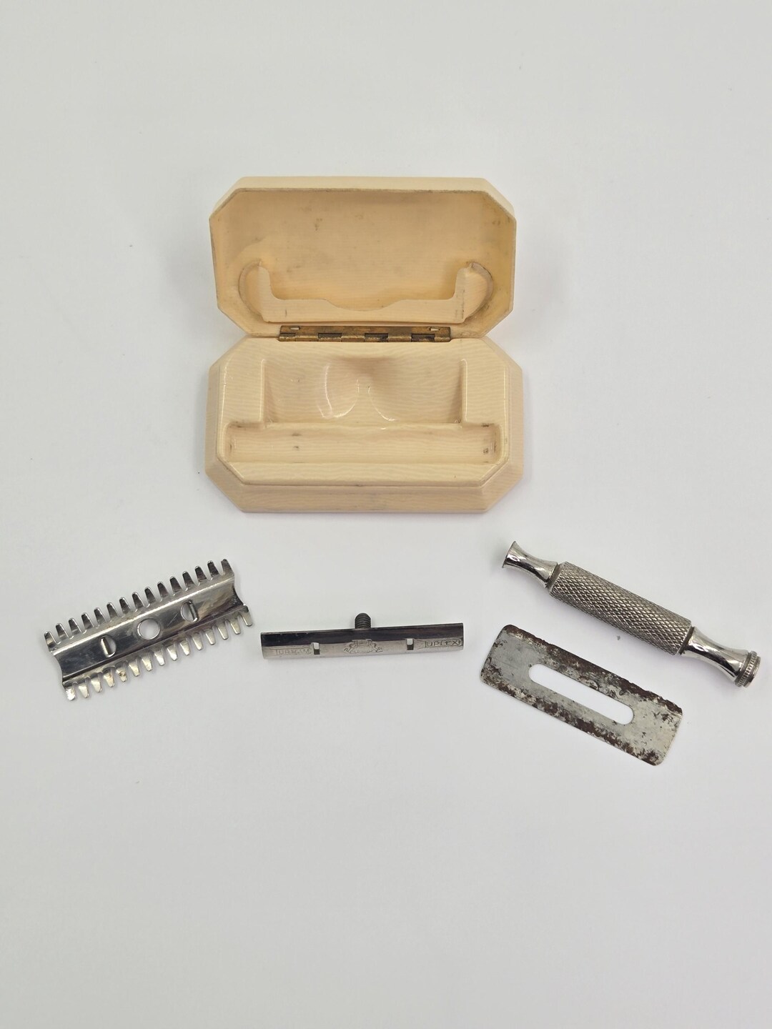 Vintage Durham Duplex Safety Razor in Original Cellulose Case is 3.75in ...