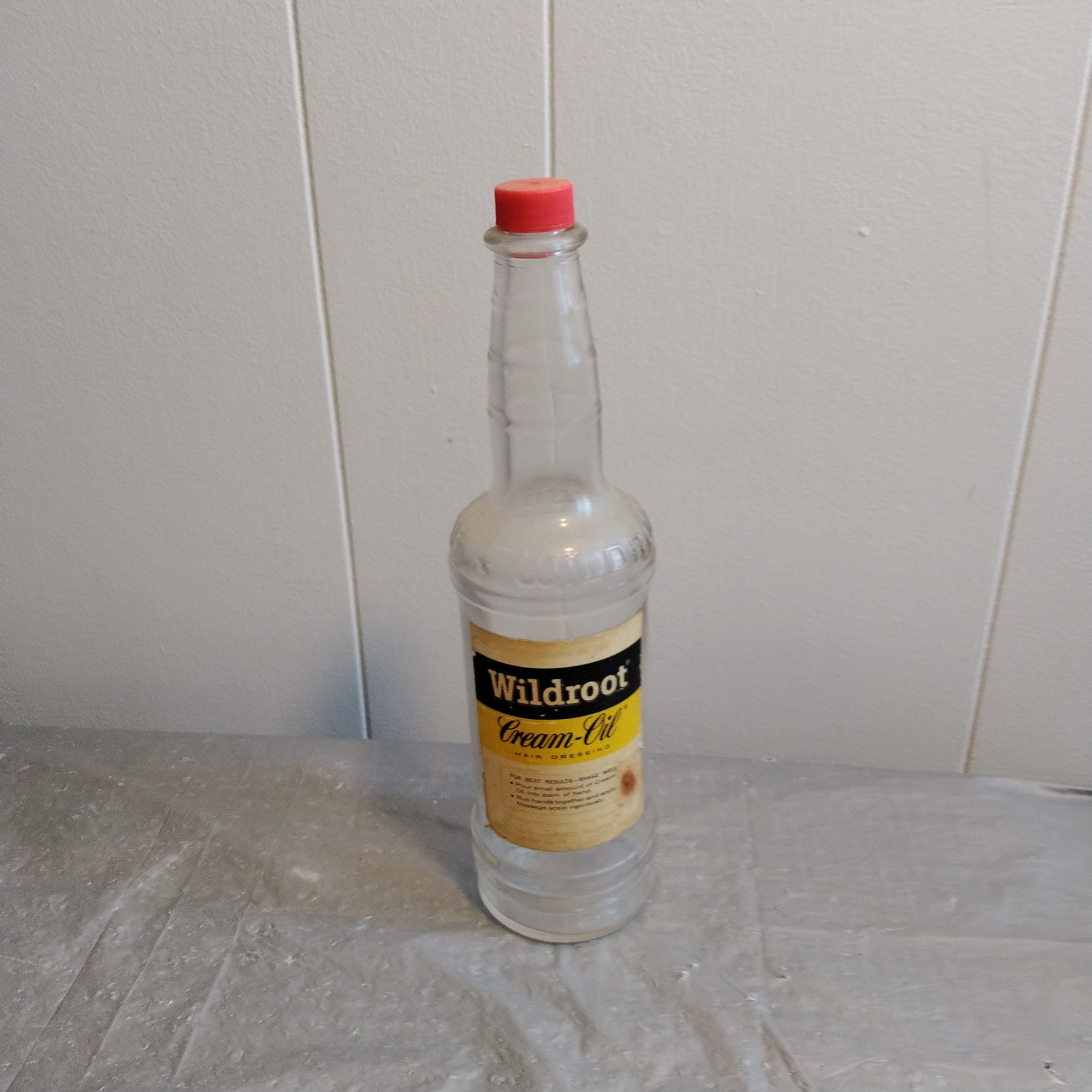 Vintage Wildroot Cream Oil Hair Dressing Bottle Etsy