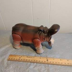 Vintage Plastic Toy Hippo, Hippopotamus, Movable - Etsy