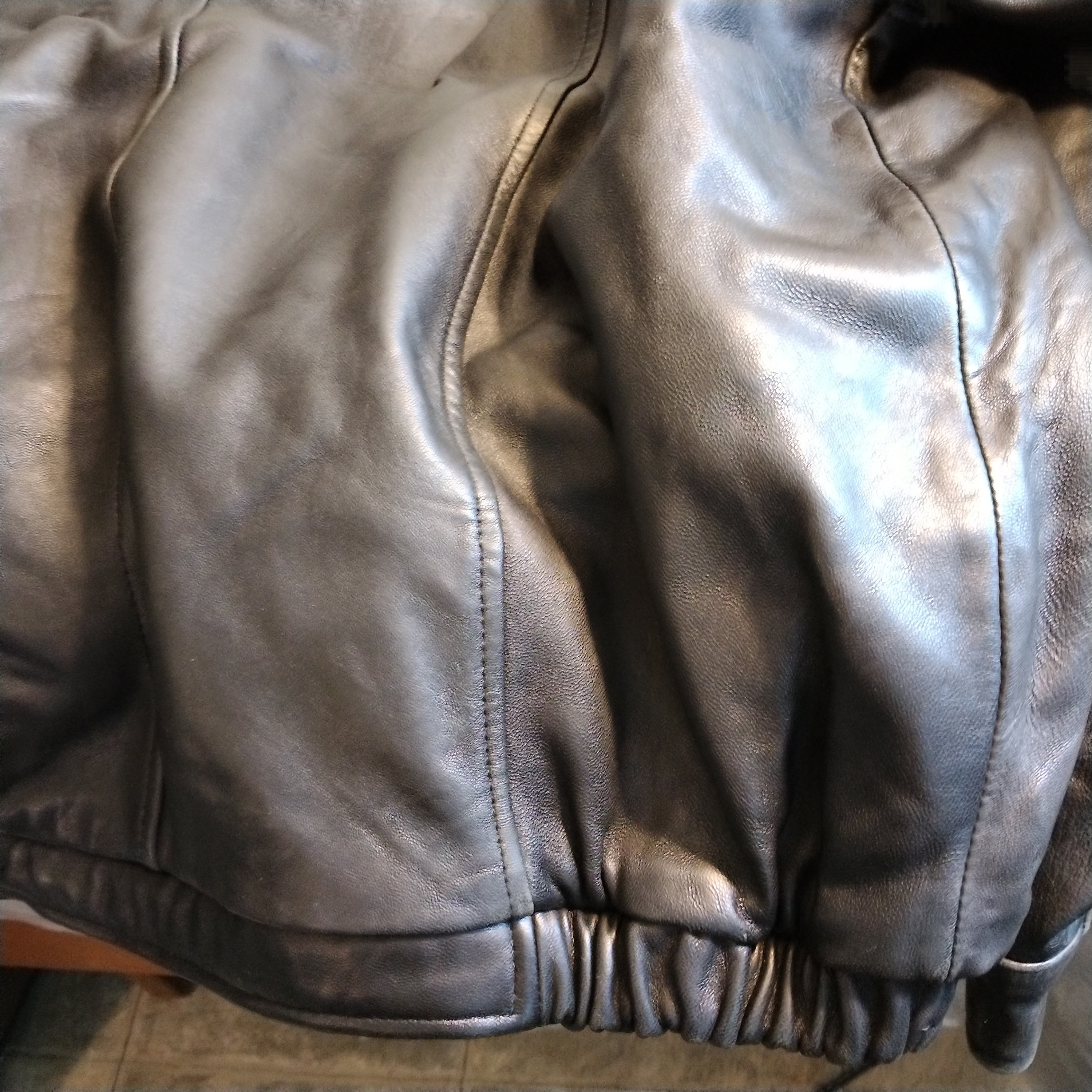 Vintage Liz Claiborne Mens Lambskin Bomber Jacket L Black Vintage Liz Claiborne Mens Lambskin Bomber Jacket L Black