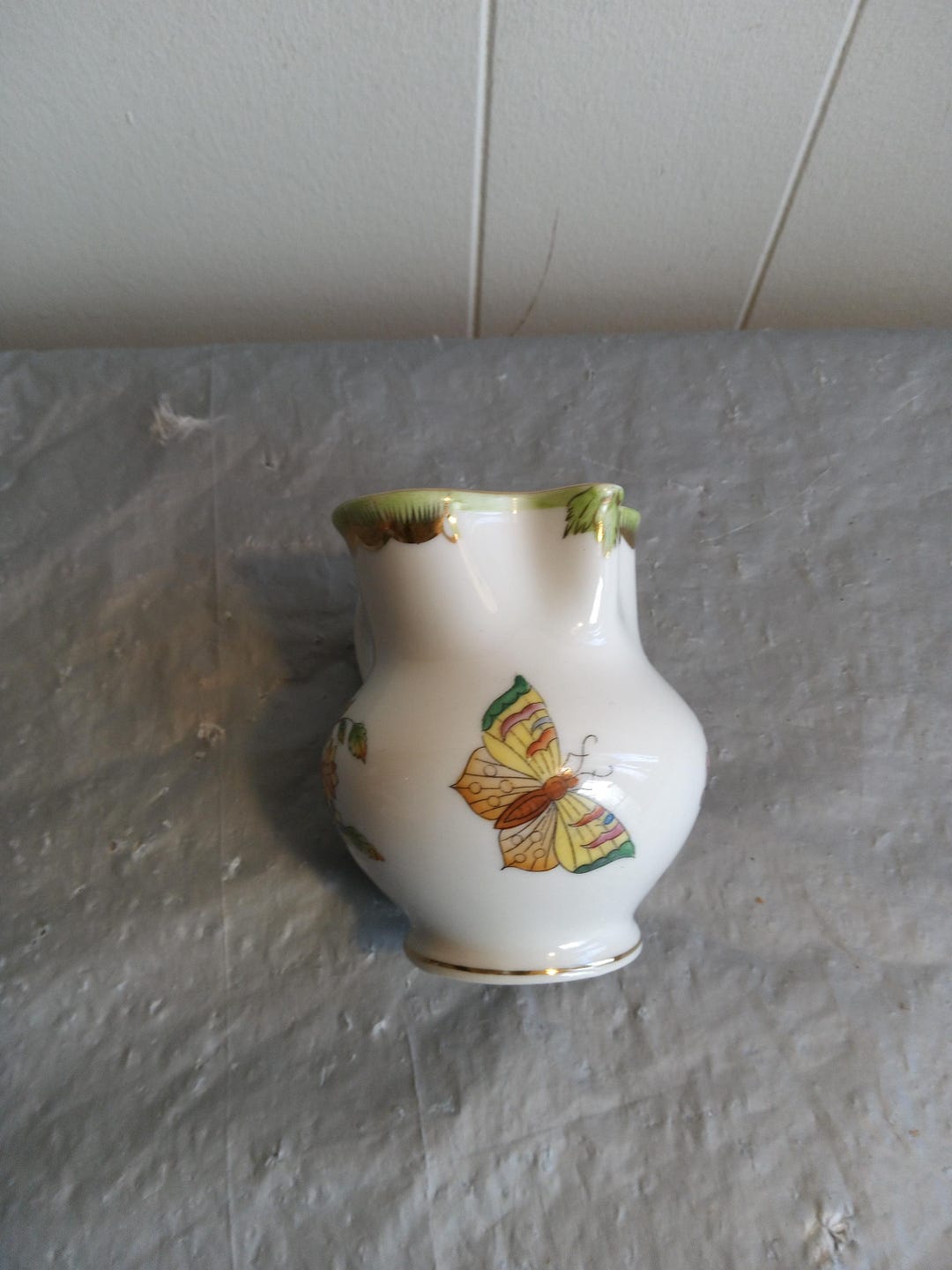 Herend Hungary Porcelain Floral Butterfly Pitcher Creamer - Etsy