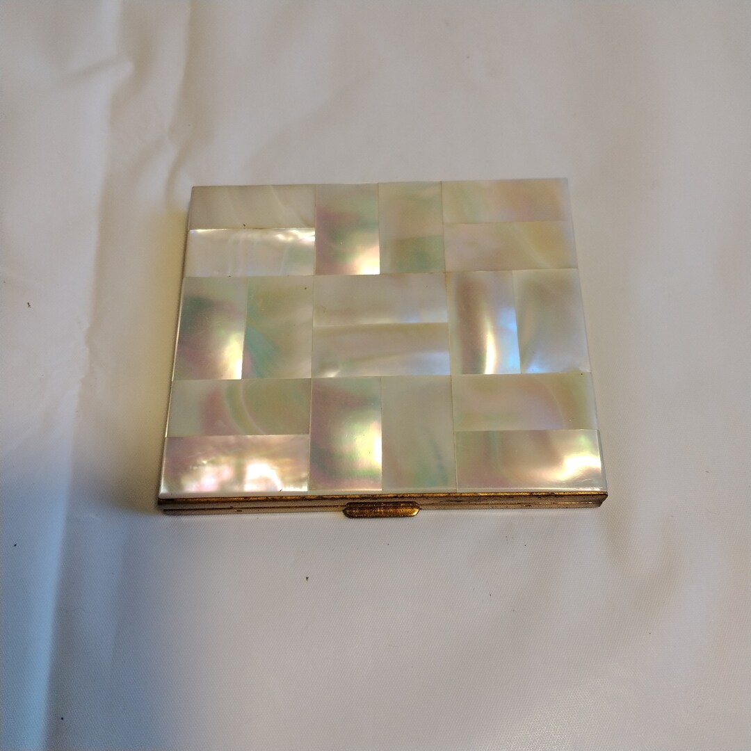 Vintage Sam Fink Mother of Pearl Powder Compact - Etsy