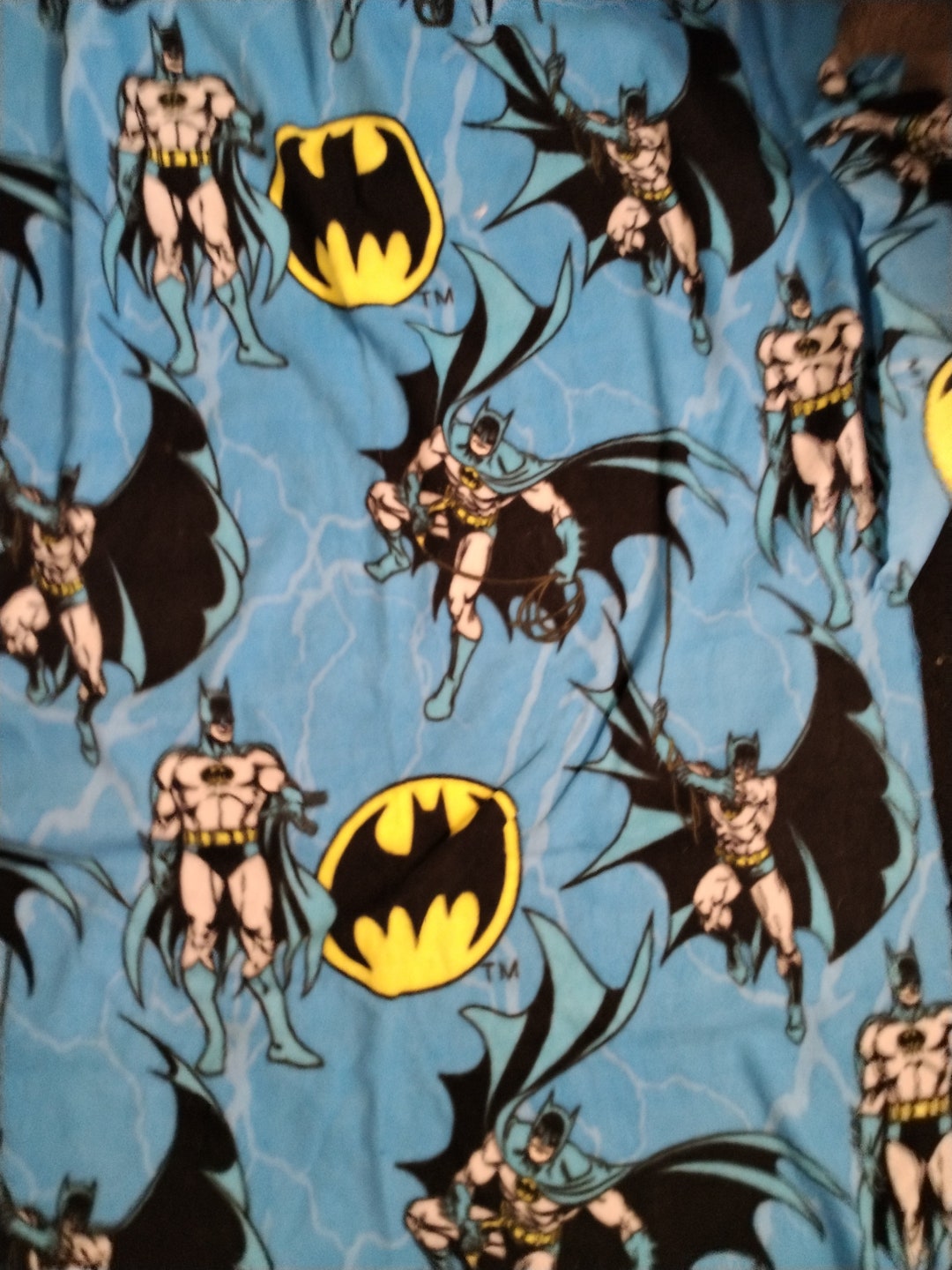 54x42 Vintage DC Comic Batman Plush Fleece Fabric - Etsy