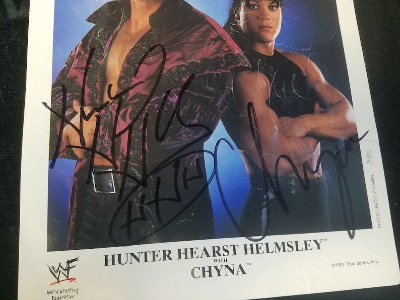 Vintage 1997 WWF Hunter Hearst Helmsley Triple H HHH and Chyna ...