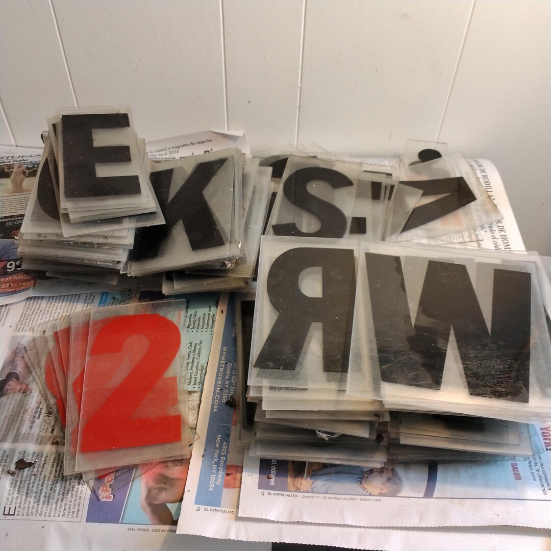 7" 234pc Lot Vintage Acrylic Sign Letters, Clear Plastic Marquee Sign ...