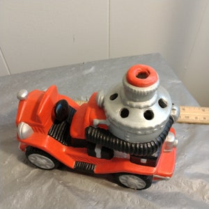 Vintage Hand Painted Ceramic Fire Truck - Etsy