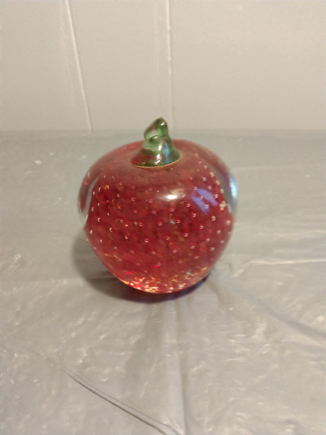 Vintage Red Apple Paperweight, Art Glass Apple Paperweight - Etsy