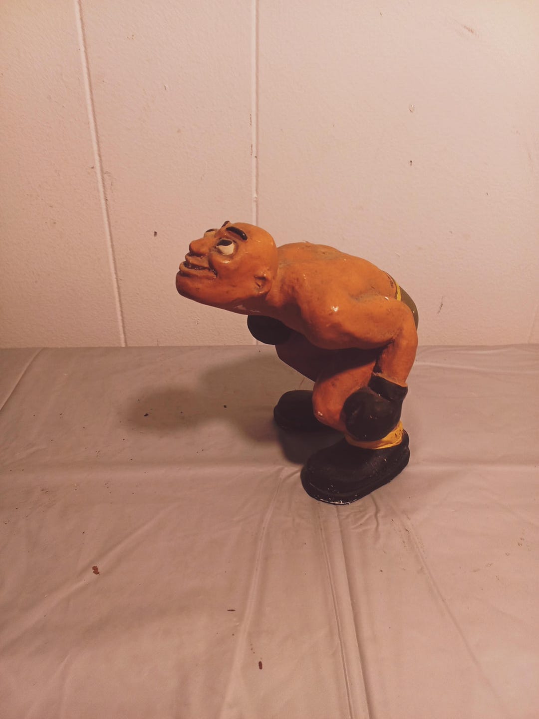 Vintage Rittgers Chalkware Figurine, Comical Boxing Boxer Figurine ...