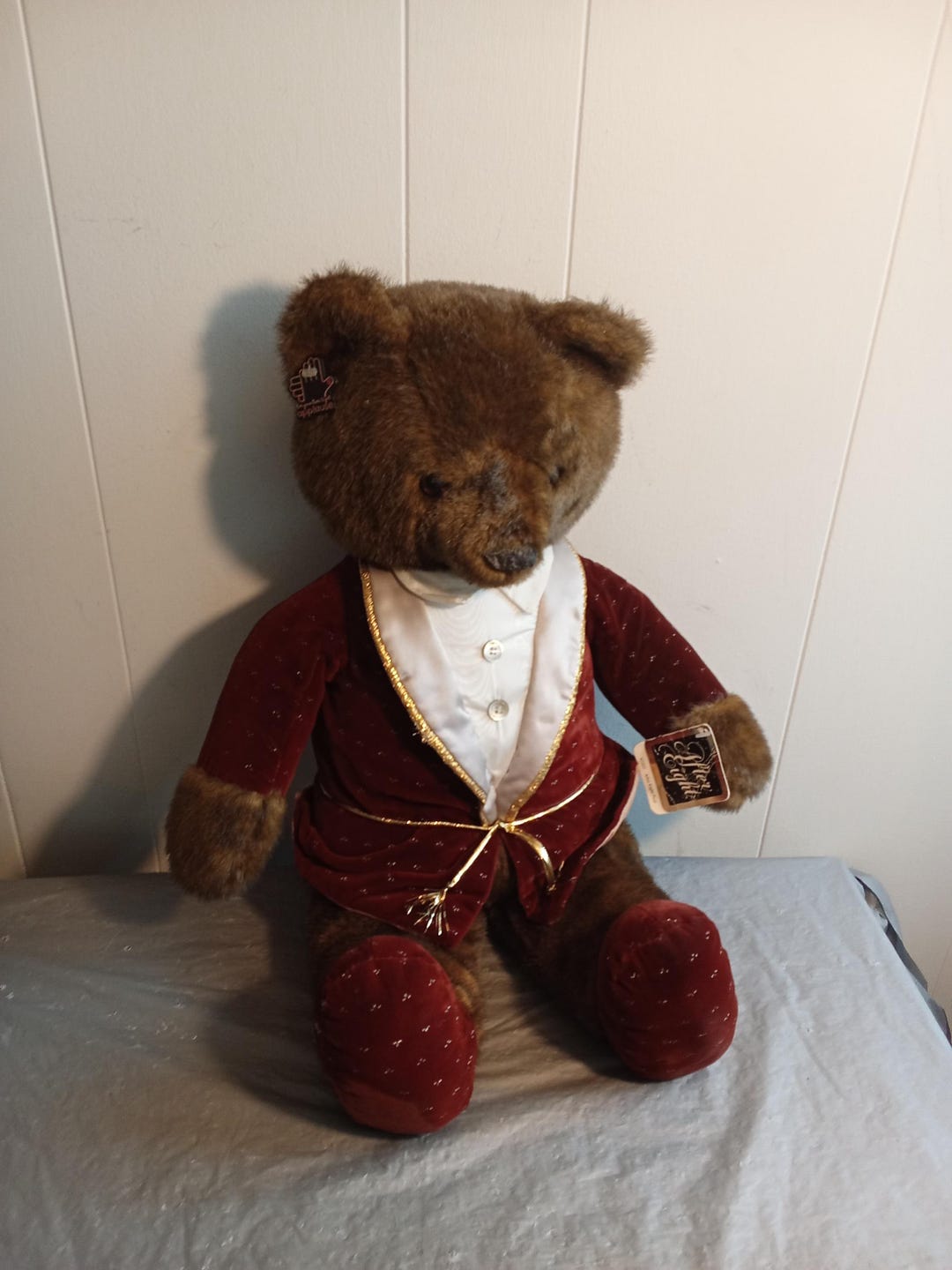 1980 Applause After Eight Teddy Bear in Robe 7357, Plush Teddy Bear - Etsy