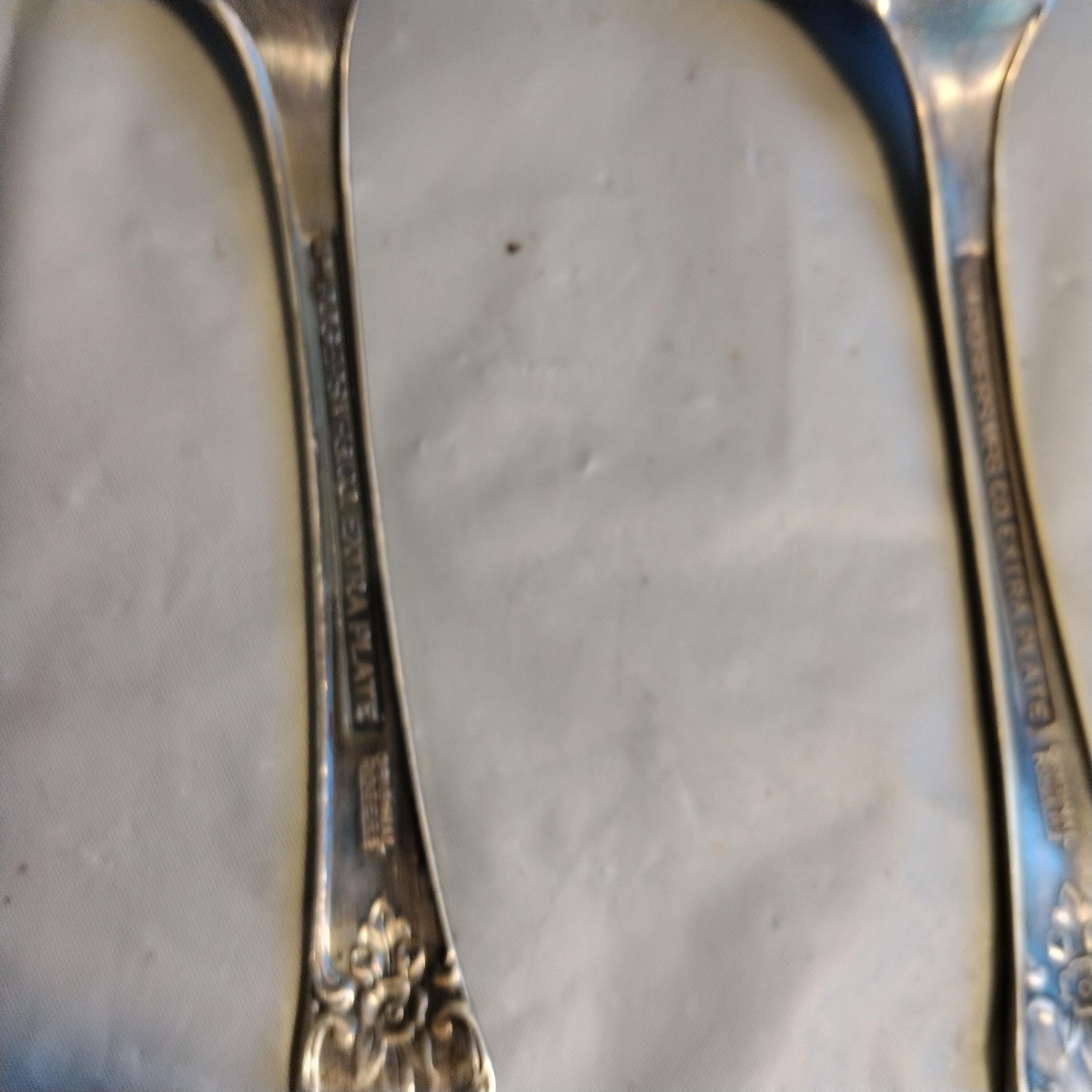 2pc Vintage Wm Rogers Mfg Co Extra Plate Serving Utensils Spoon & Fork ...
