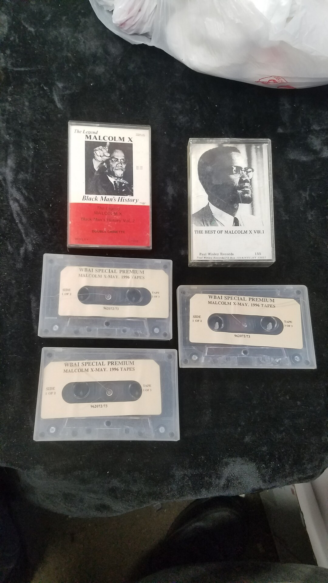 5 Vintage MALCOLM X Cassette Tapes 3 1996 WBAI Special Premium Black ...