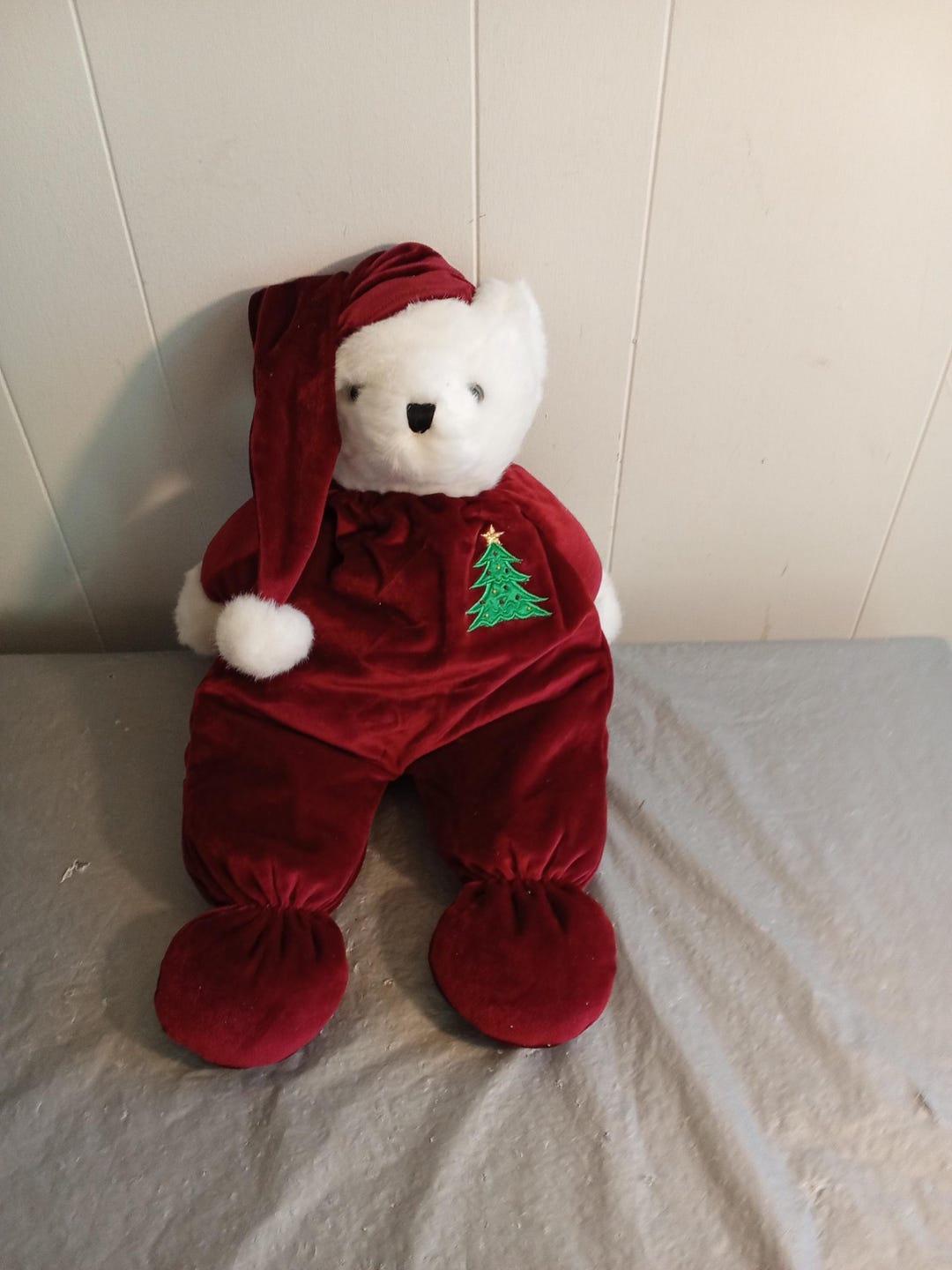 Vintage Dan Dee Plush Bear in Santa Outfit - Etsy