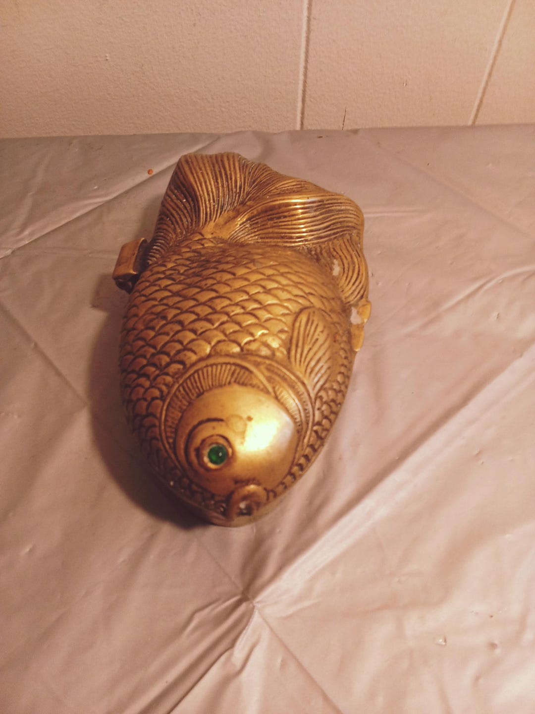 Vintage Hinged Brass Koi Fish Trinket Box - Etsy