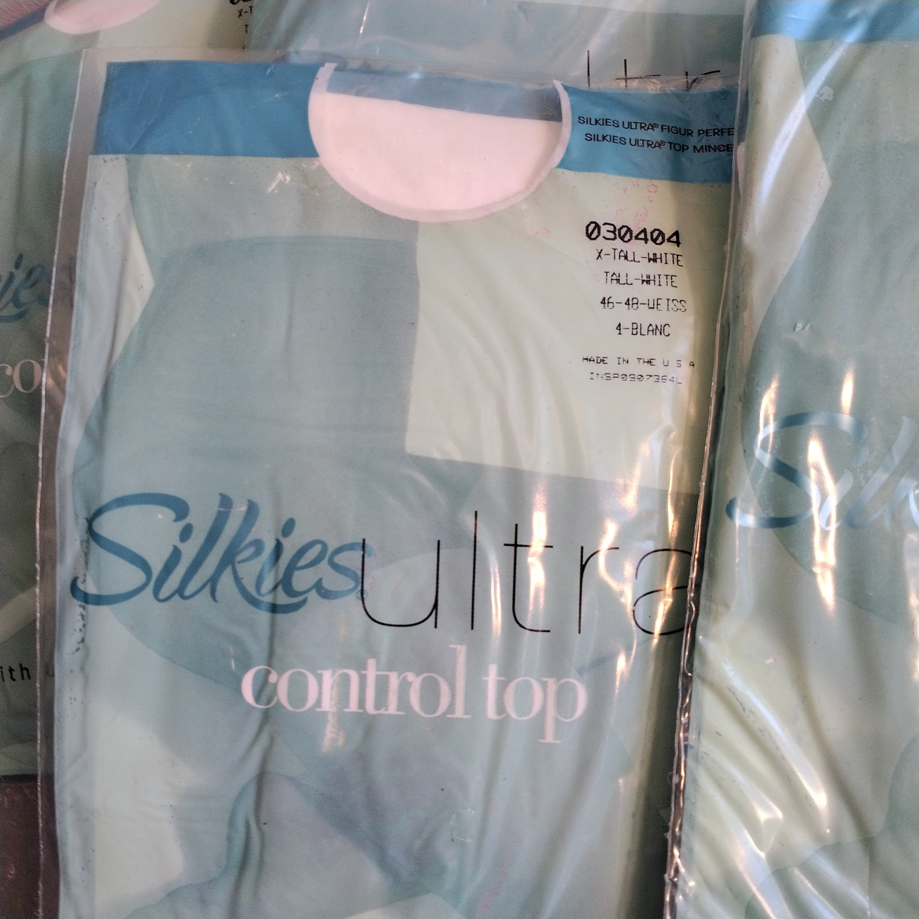 6 Pair Silkies Ultra Control Top X-tall White Pantyhose - Etsy