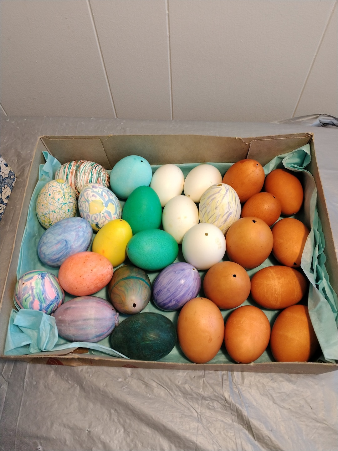 Lot Vintage Hand Real Eggs, Hand Decorated Eggs, Easter Eggs, Chicken ...