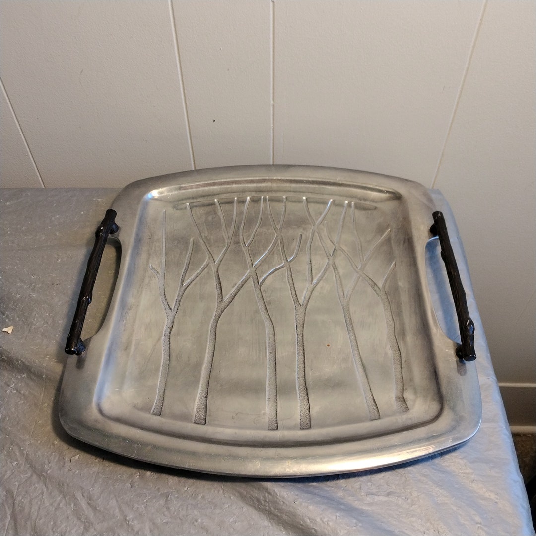 Vintage Lenox Metal Serving Tray With Handles, Lenox Tree Pattern - Etsy