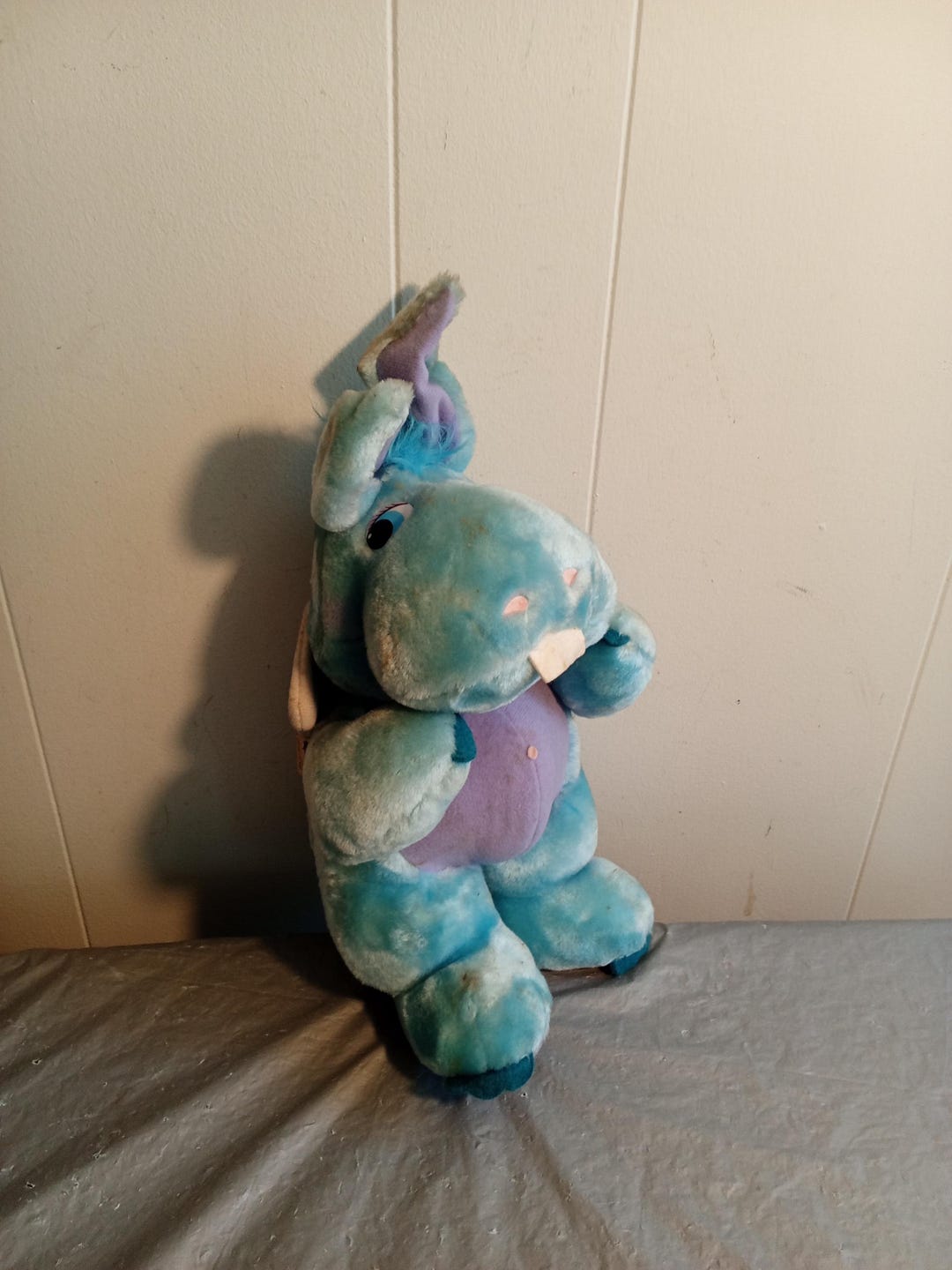Vintage Hasbro Hippo Wuzzles, Angel Rabbit Plush Hippo, Hippopotamus ...