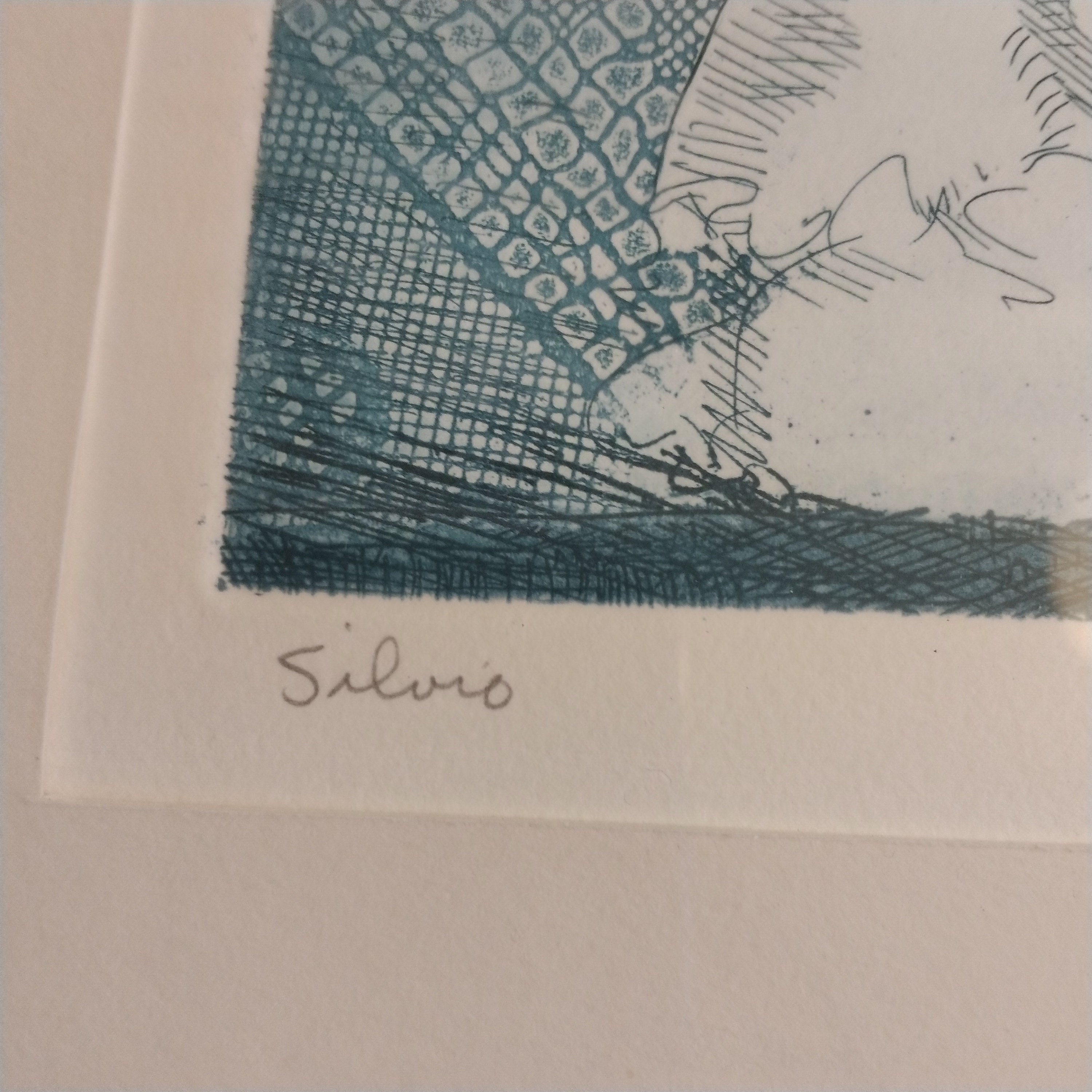 1960s Vintage Vincent Capraro Etching Print, Silvio by Vincent Capraro ...