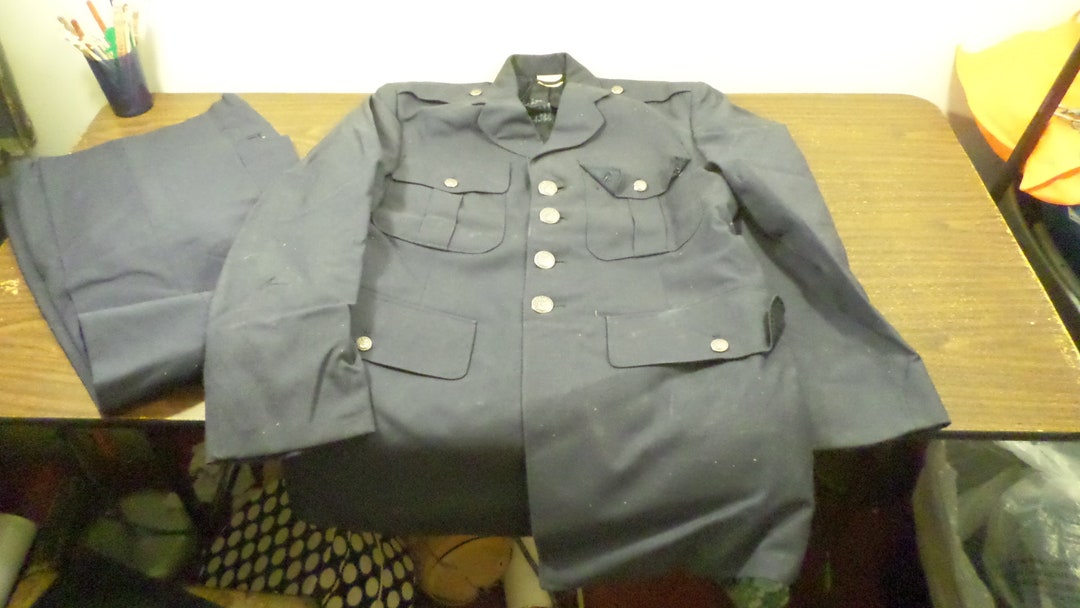 Vintage Military Army Navy Poly Serge Dress Uniform, Military Jacket ...