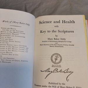 Vintage Science and Health With Key to the Scriptures by Mary Baker Eddy HC Book - Etsy